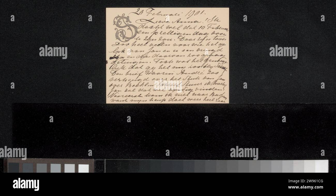 Letter to Anna Dorothea Dirks, Jacoba Cornelia Jolles-Singels, 1901 ...