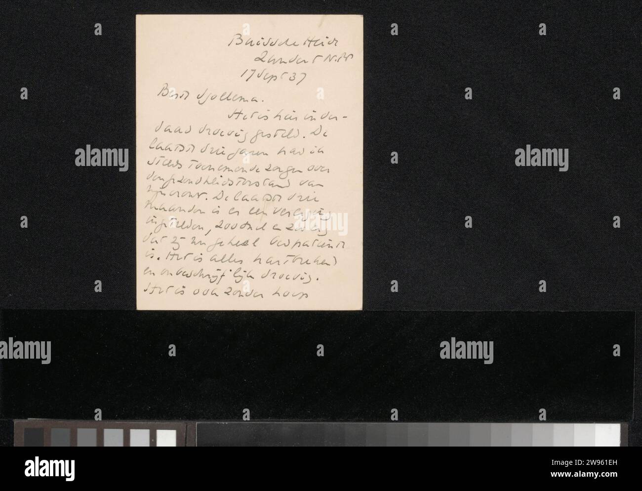 Letter to Joop Sjollema, Richard Nicolaüs Roland Holst, 1937 letter ...