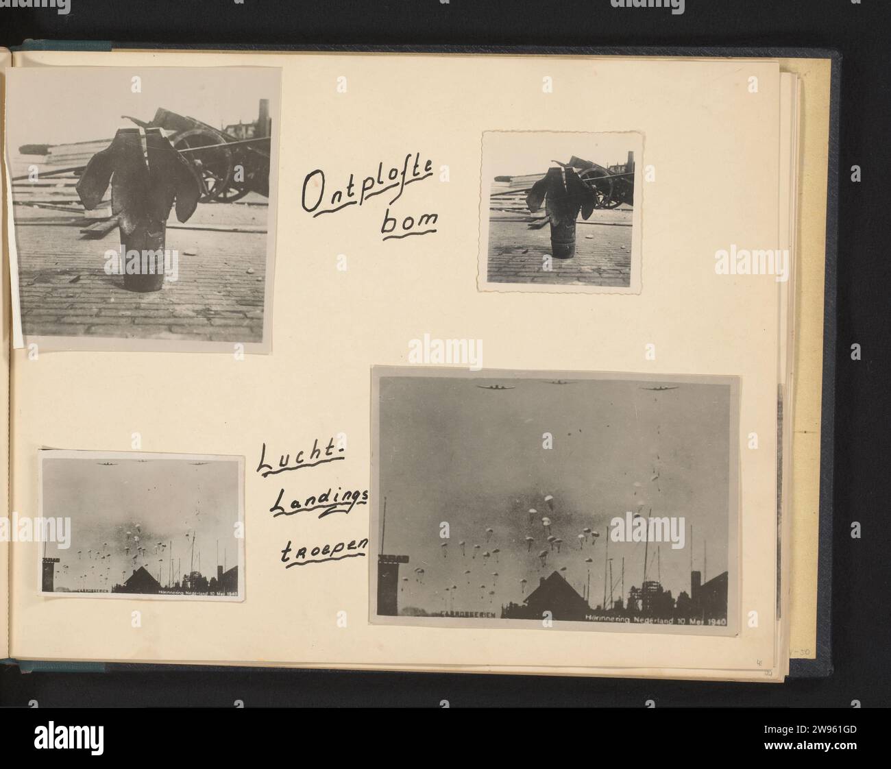 Exploded bomb / airborne troops, Anonymous, 1940 - 1945 photograph ...