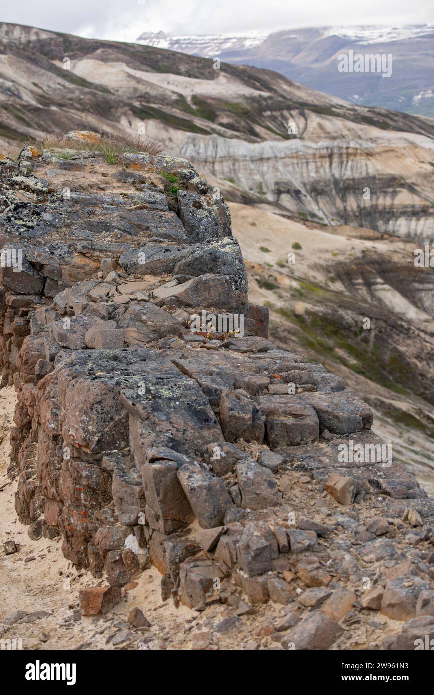 Greenland, Disko Island, Iterdla Bay. Area known for its geological ...