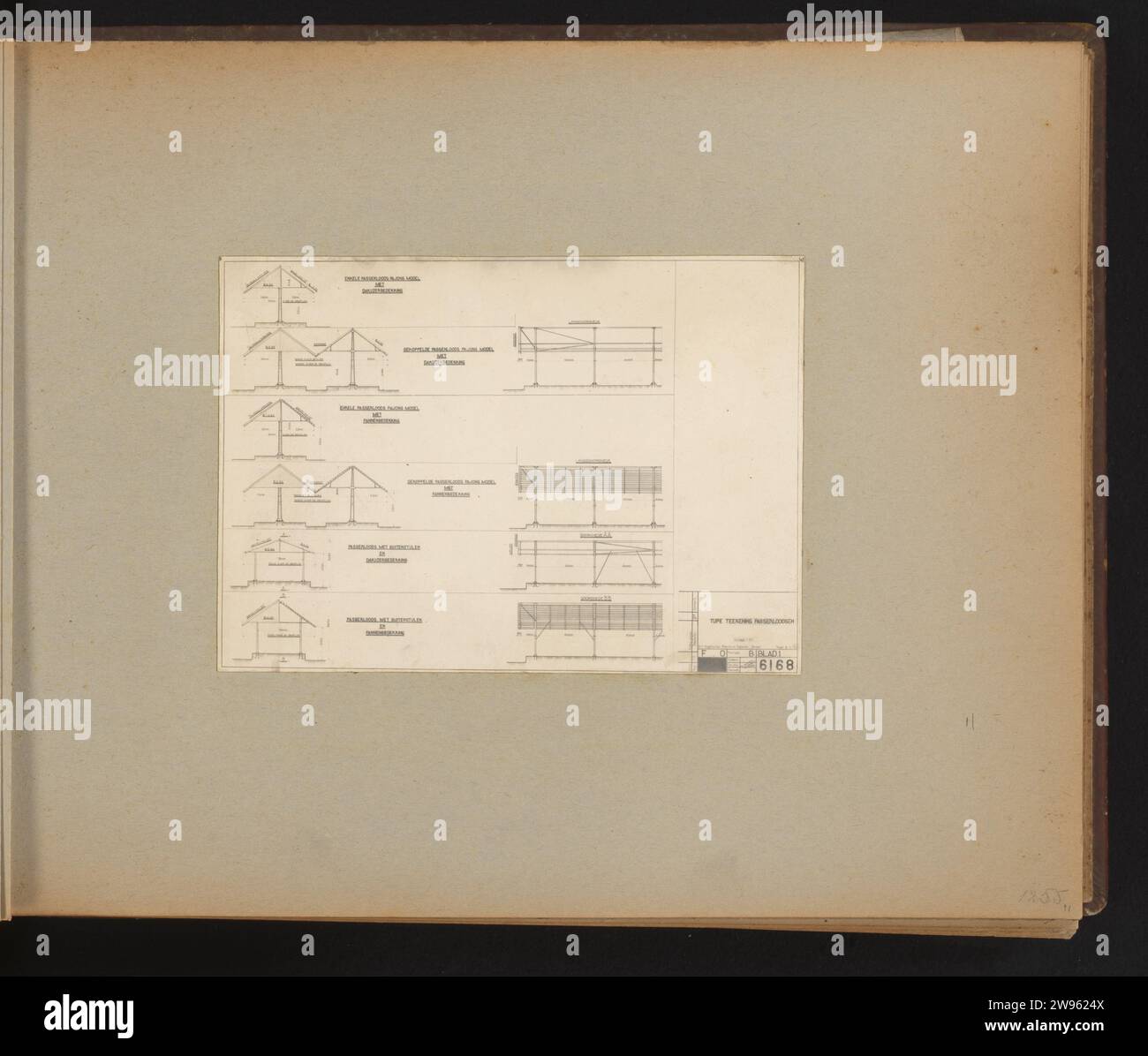 Technical drawings for the construction of a Passenloods, Anonymous ...