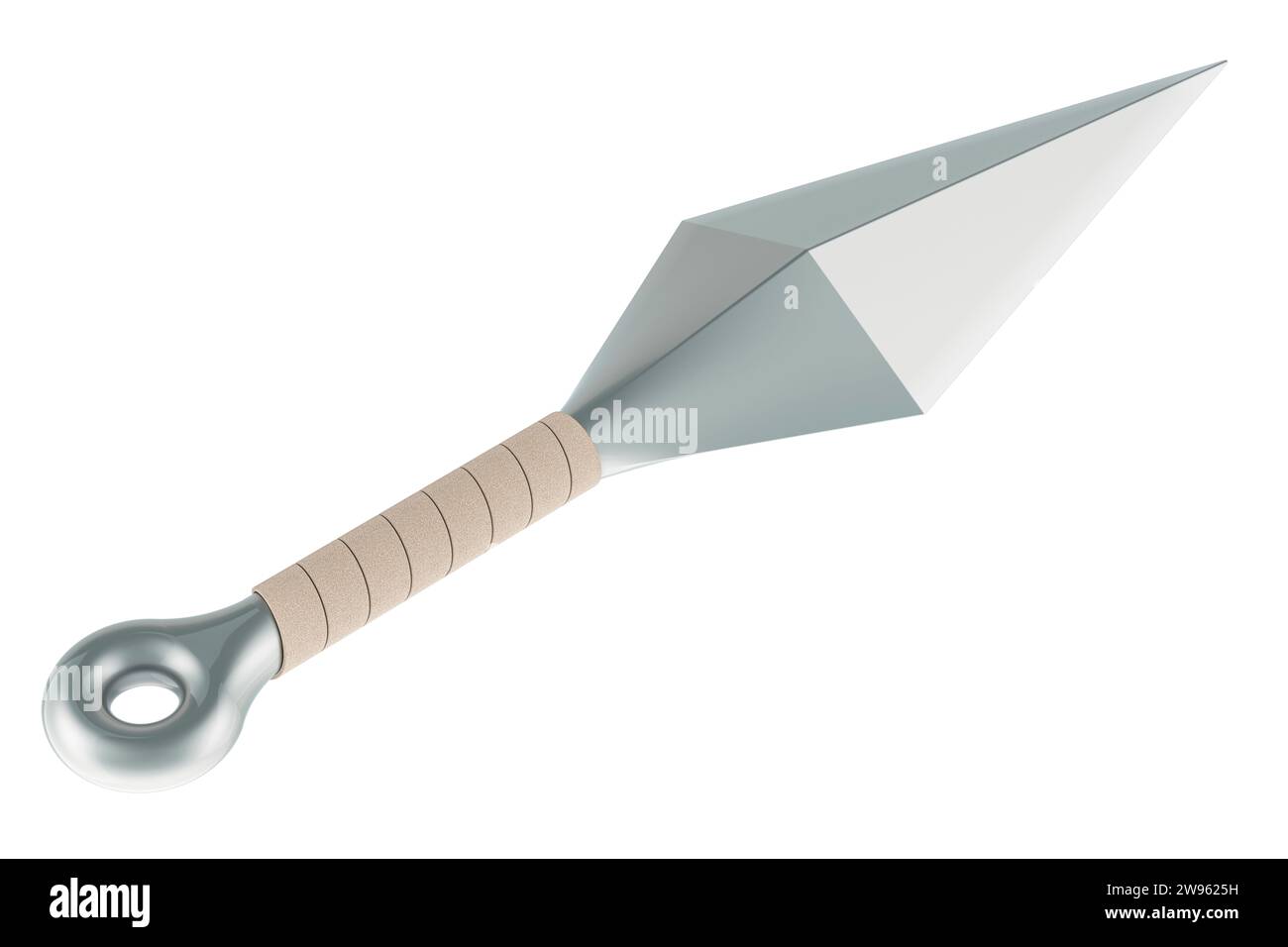 Kunai, closeup. 3D rendering isolated on white background Stock Photo ...