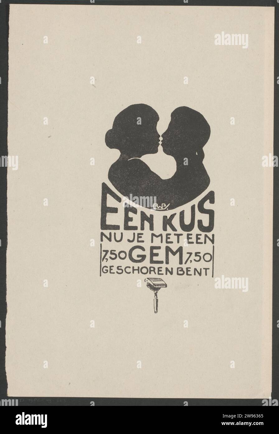 Advertisement for gem Safety Razor, Reinier Willem Petrus de Vries ...