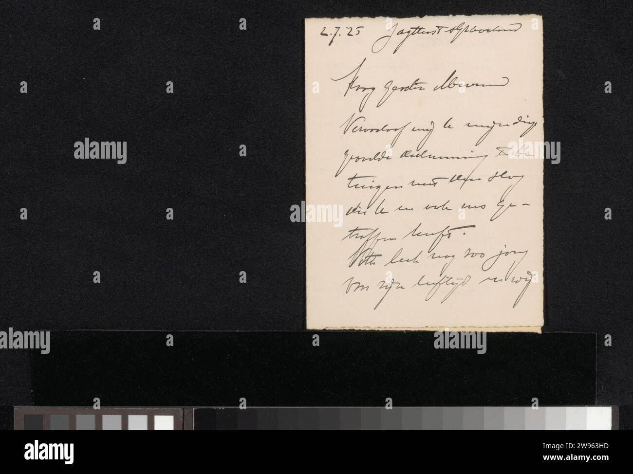 Letter to Anna Dorothea Dirks, Jonkheer Jan Six, 1925 letter Hilversum ...