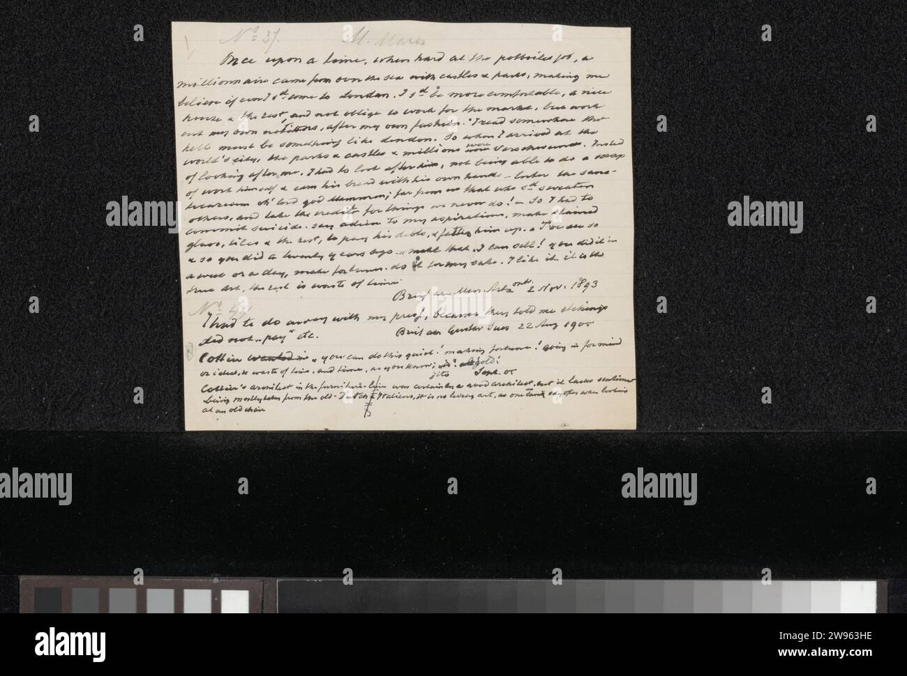 Transcripts of (parts of) letters to Mrs. Artz and to Friedrich Gustav ...