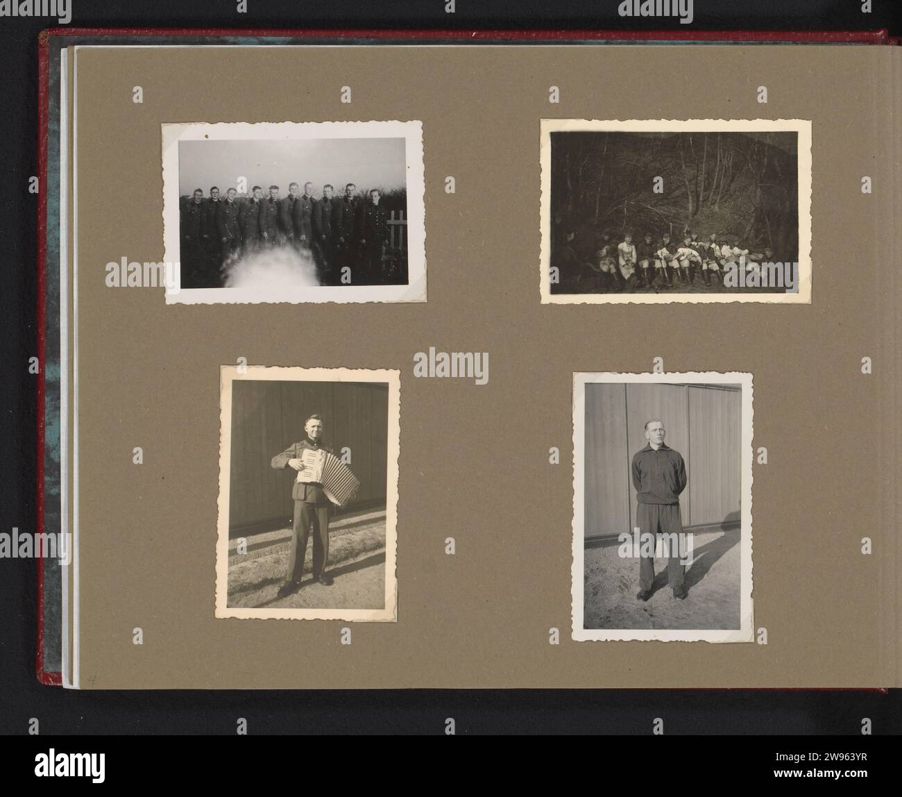 Groups and friends, Anonymous, 1939 - 1943 photograph Album magazine with four photos of groups ...