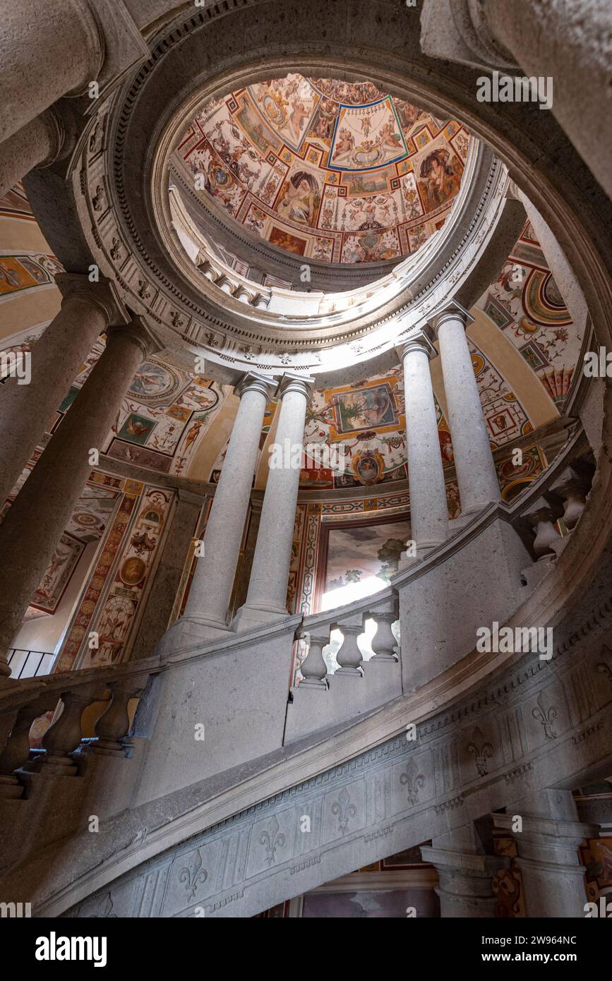 Palazzo Farnese, the principal staircase or Scala Regia, a graceful ...