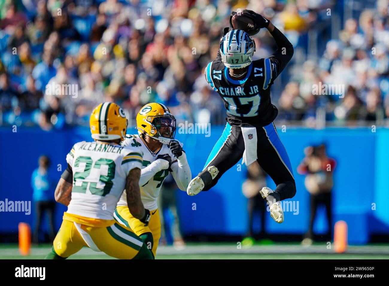 Carolina Panthers wide receiver DJ Chark Jr. catches a pass as Green ...