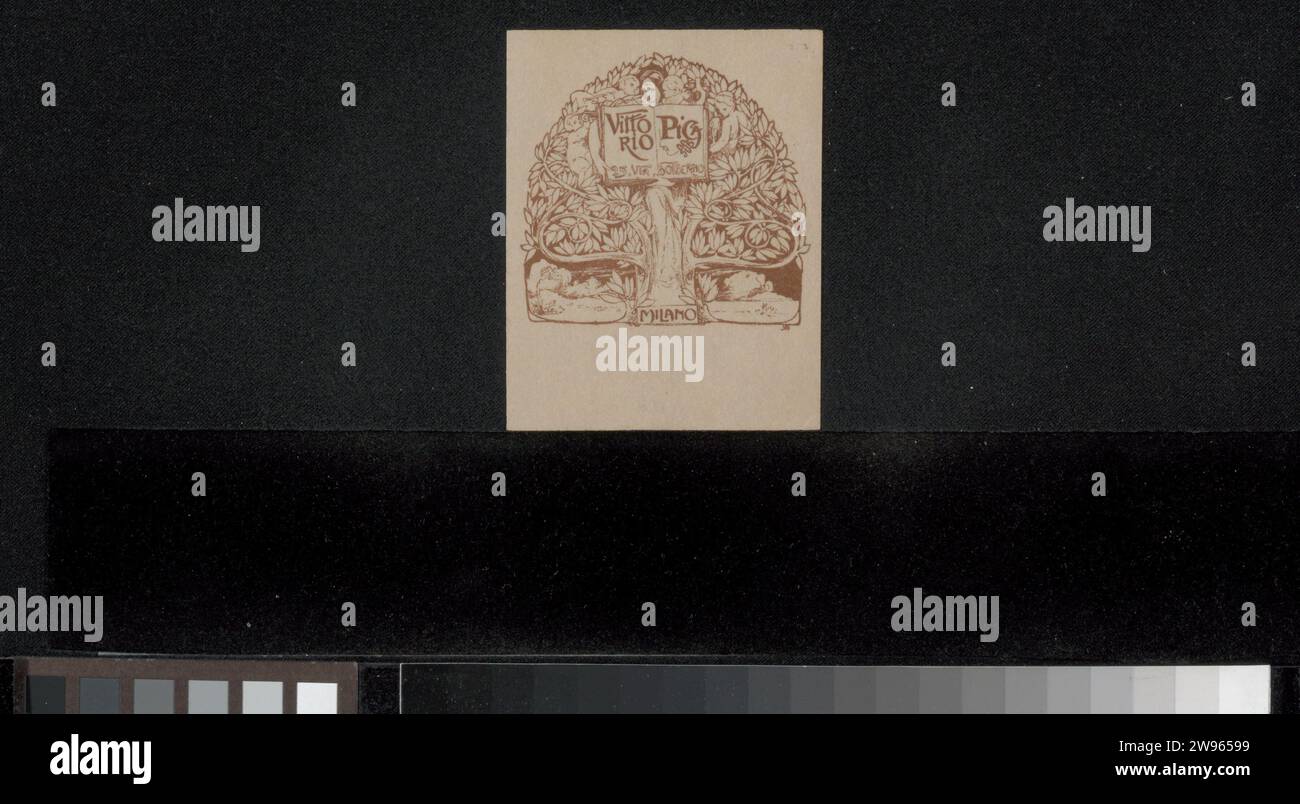 Address card from Archief Philip Zilcken, Vittorio Pica, Alfredo ...