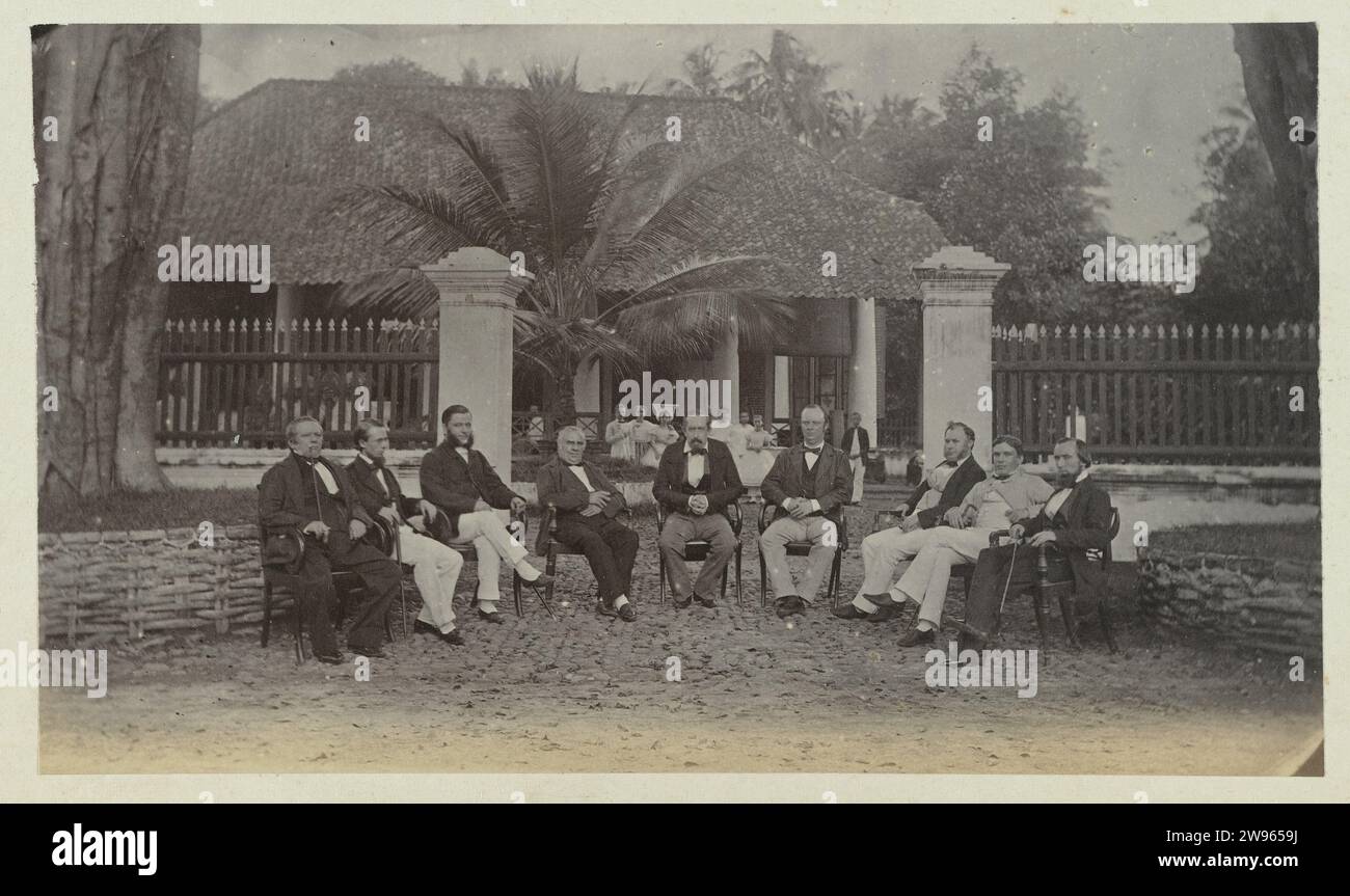 Group portrait, Woodbury & Page, 1863 - 1869 photograph Portrait of a group of men, sitting on ...