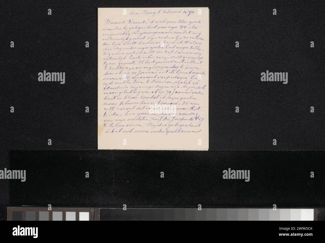Letter to Ary Johannes Lamme, Johan Eliza de Vrij, 1890 letter The ...