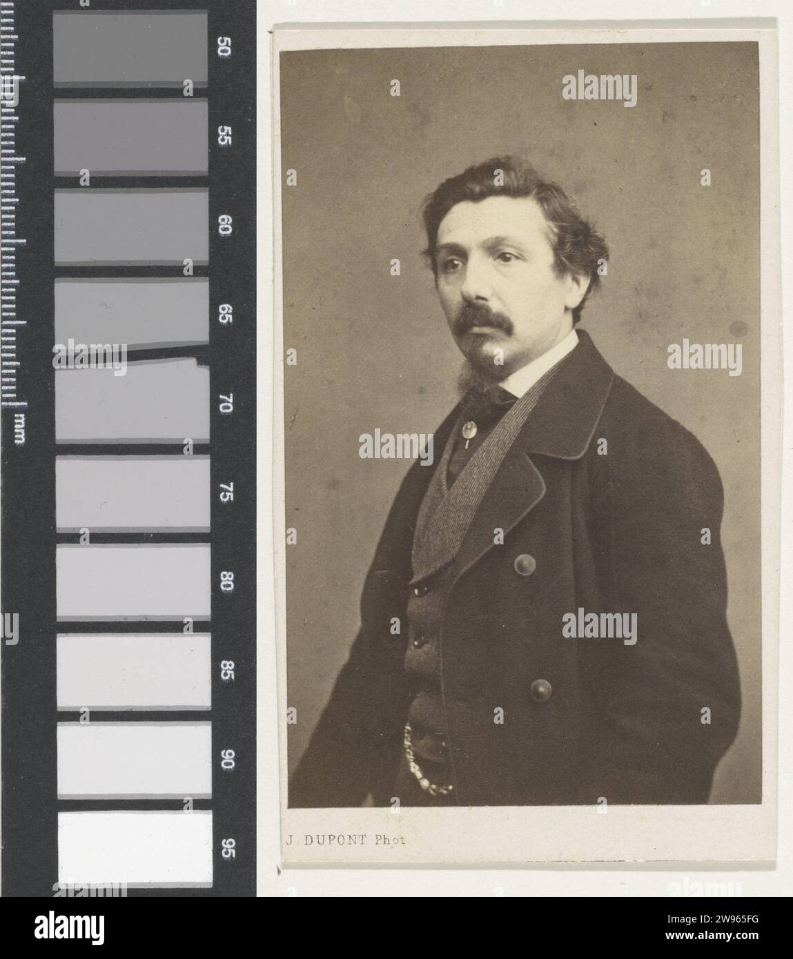 Portrait of the painter Jan David Col, semi -figure, Joseph Dupont ...