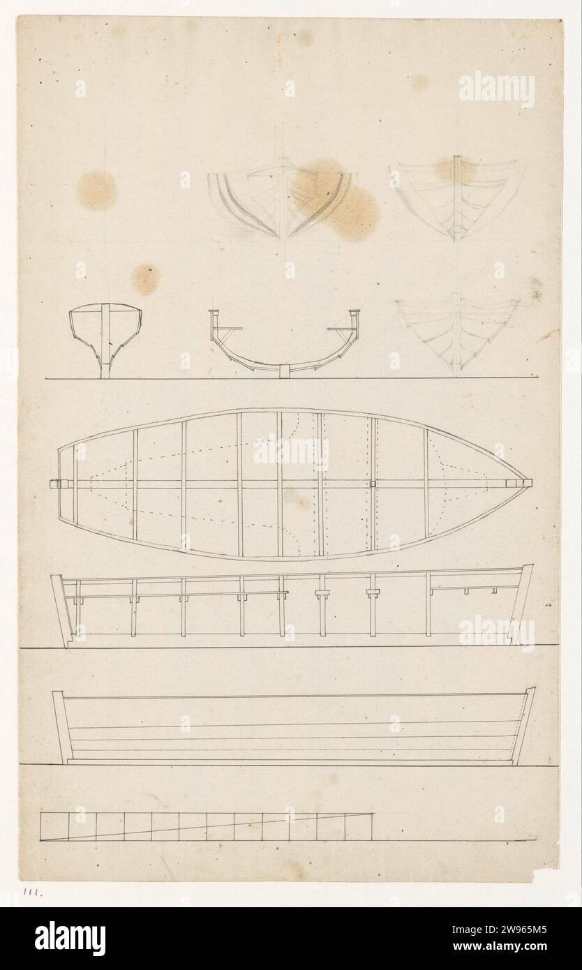 Building drawing of a VLET, Jan Brandes, 1787 - 1808 drawing Building ...