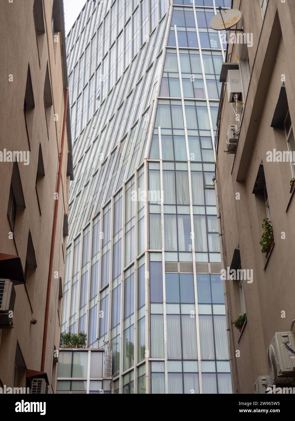 Modern urban infrastructure. Houses in Batumi. Tall buildings for ...