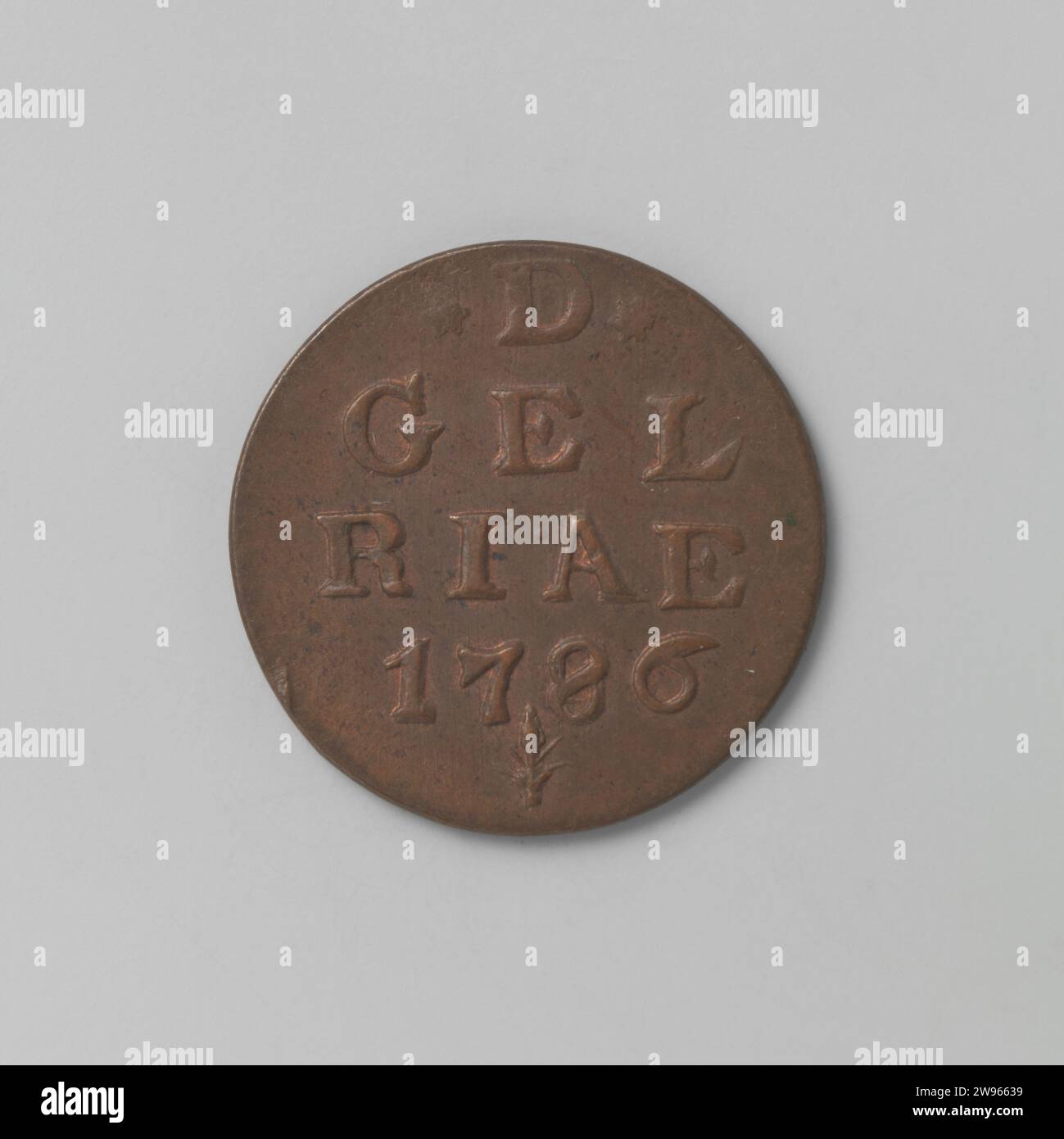 GELDERSE DERS, 1786, Province of Gelderland, 1786 coin Copper mint ...