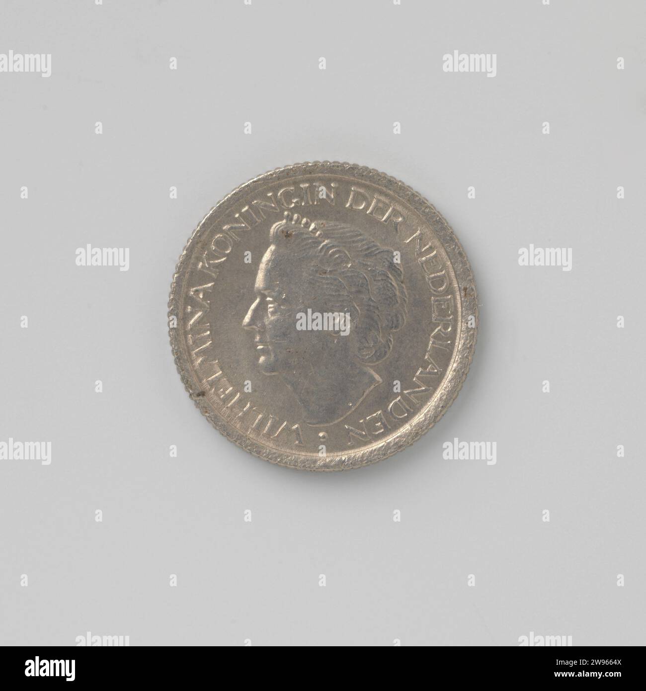Dutch 25 cents, 1948, Wilhelmina (Queen of the Netherlands), 1948 coin ...