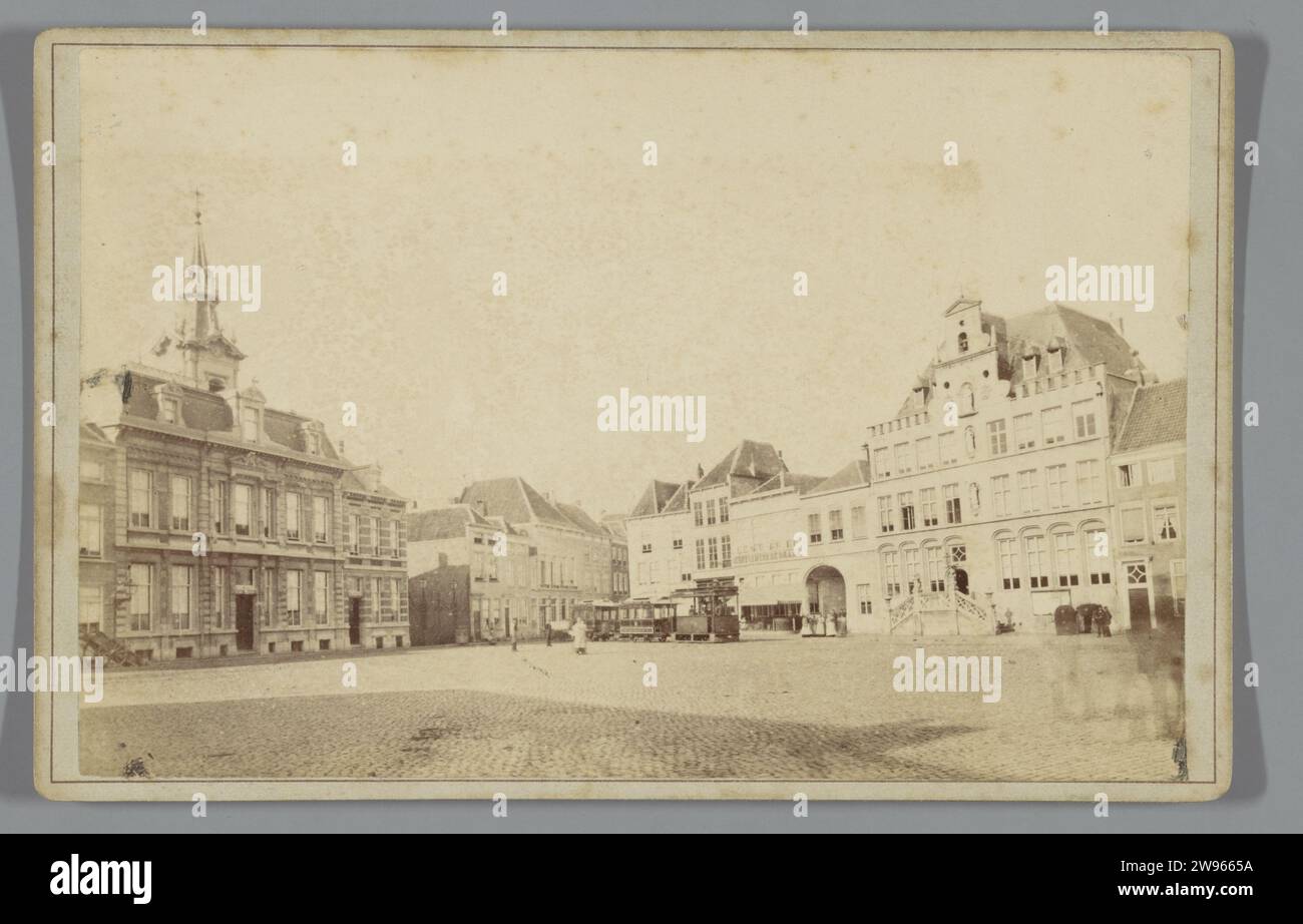 Town hall and coffee house De Draak on the Grote Markt in Bergen op ...