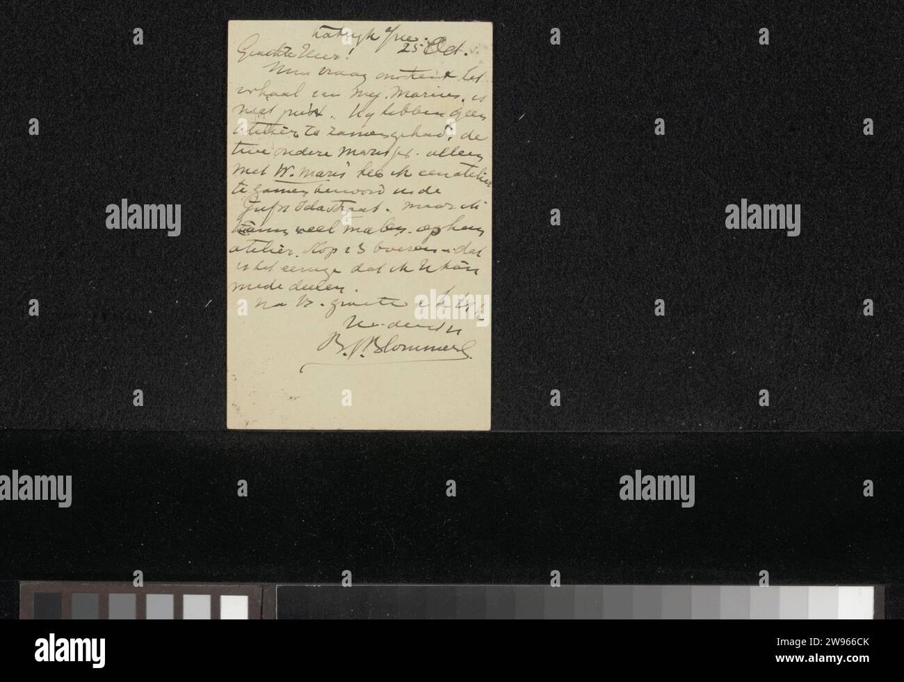 Postcard to Pieter Haverkorn van Rijsewijk, Bernardus Johannes Blommers ...