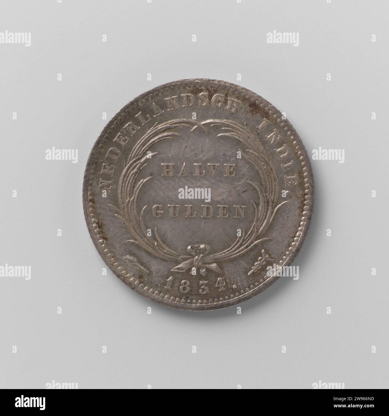 ½ guilders from the Dutch East Indies, 1834, William I (King of the ...