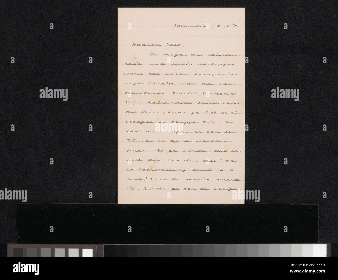 Letter to Jan Veth, Johan Huizinga, 1907 letter Middelburg ink writing ...