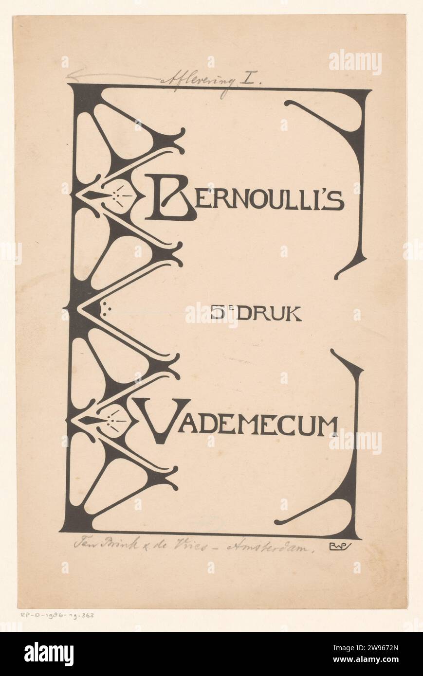 Cover of: Bernoulli's Vademecum, 1902, Reinier Willem Petrus de Vries ...