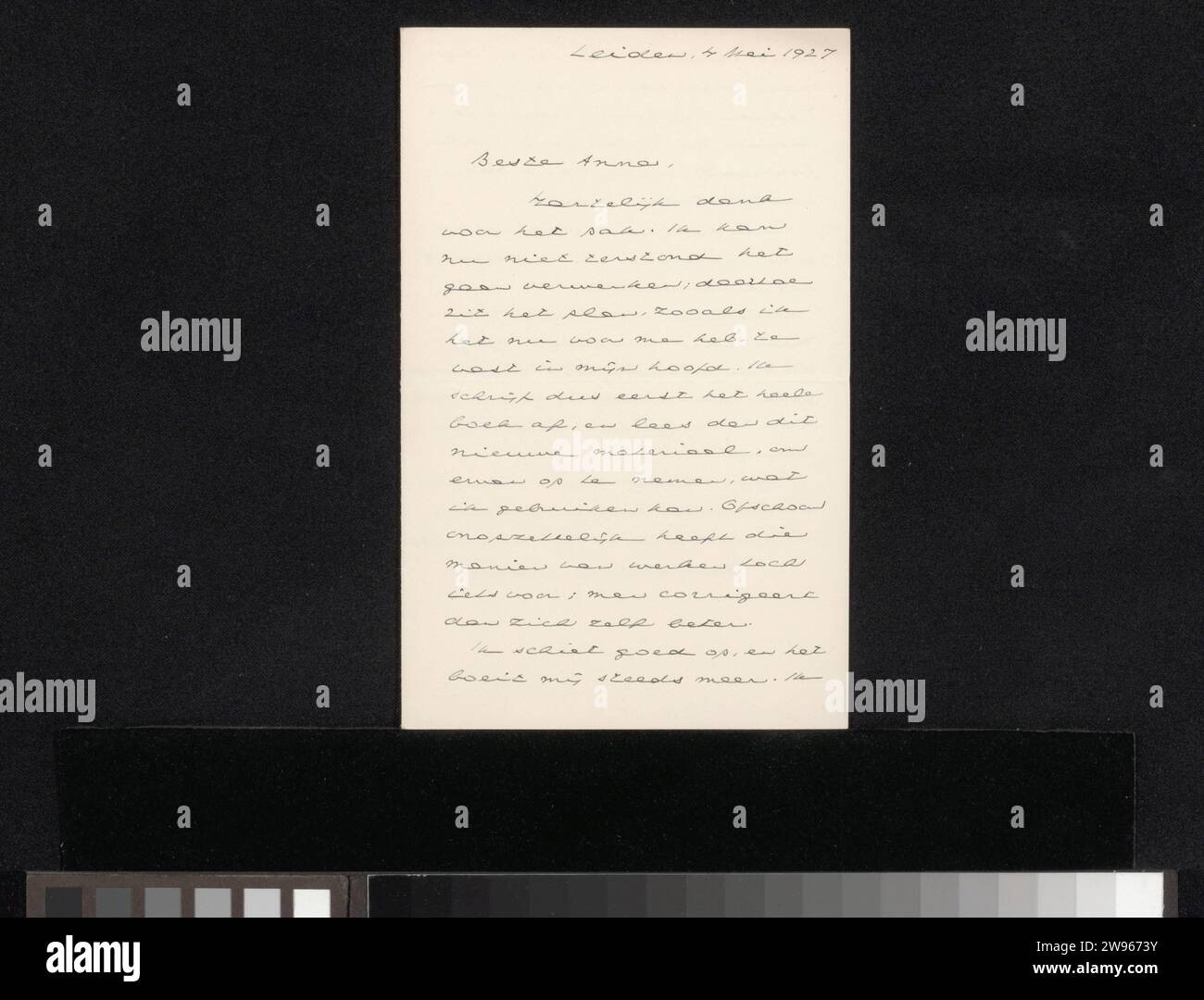 Letter to Anna Dorothea Dirks, Johan Huizinga, 1927 letter Leiden paper ...