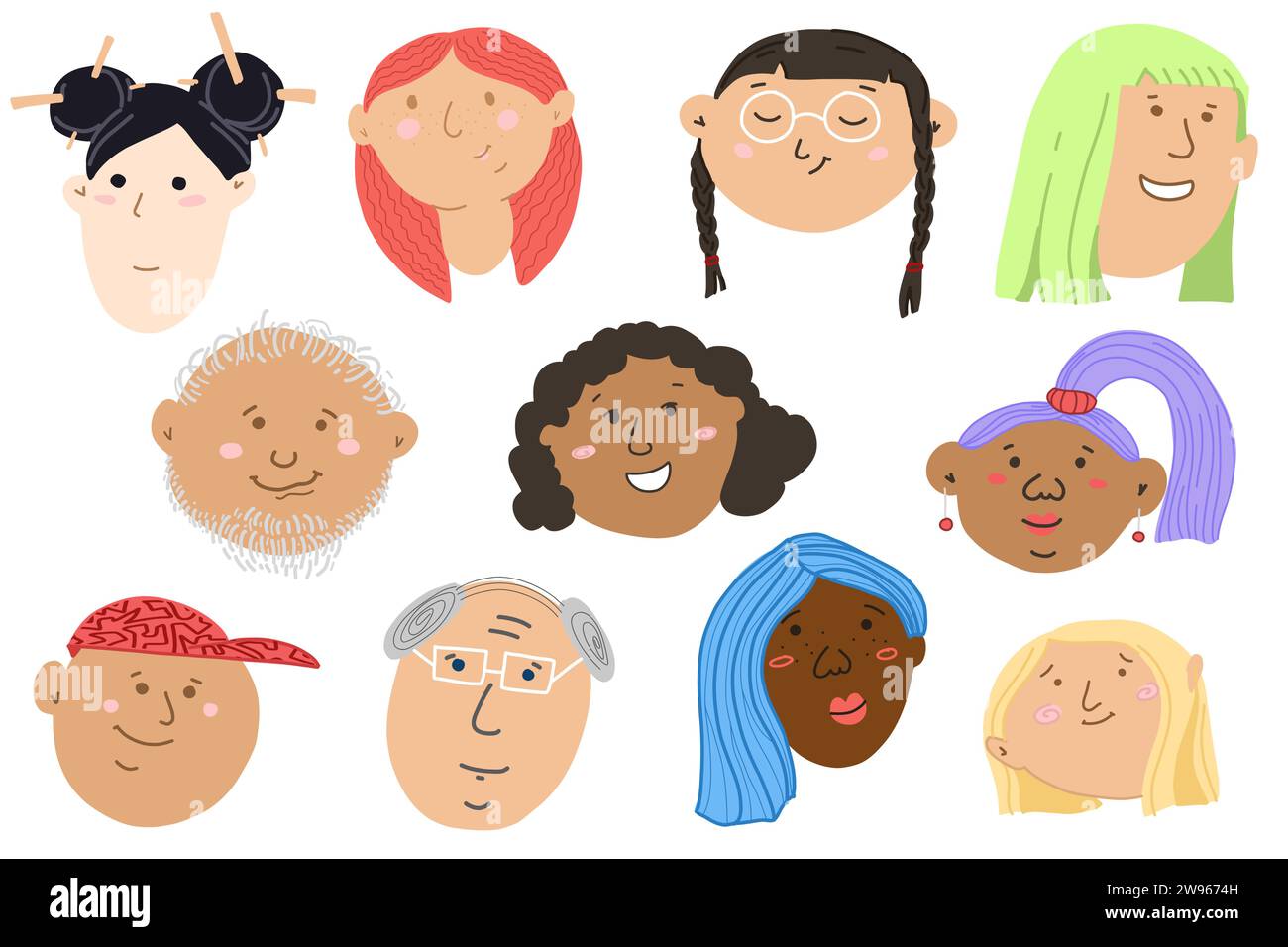 Global Faces, avatar collection, set Stock Vector Image & Art - Alamy