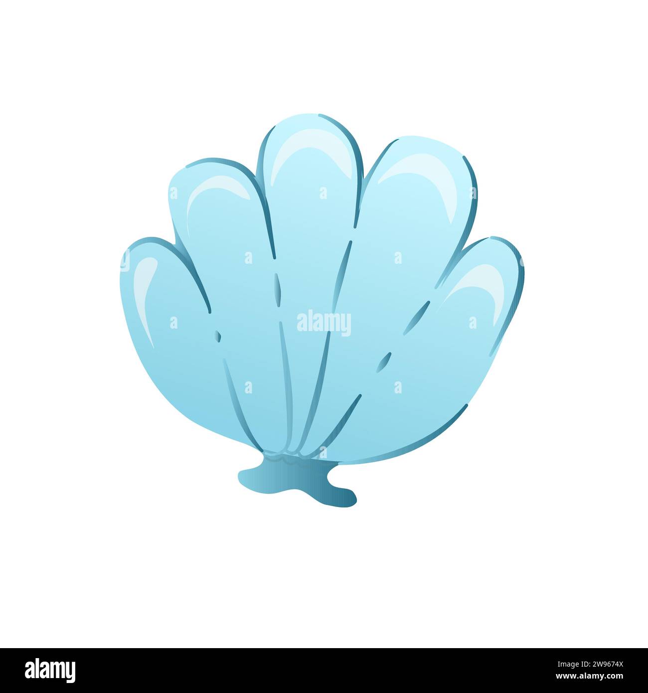 seashell icon. Colorful shellfish isolated on white background Stock ...