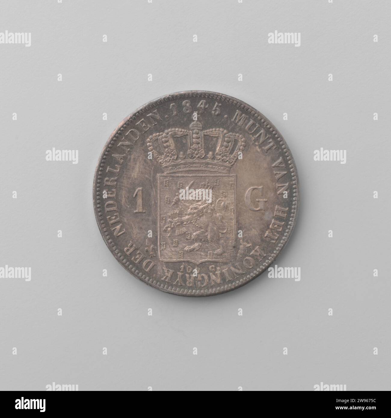 Dutch guilders, 1845, Willem II (King of the Netherlands), 1845 coin ...