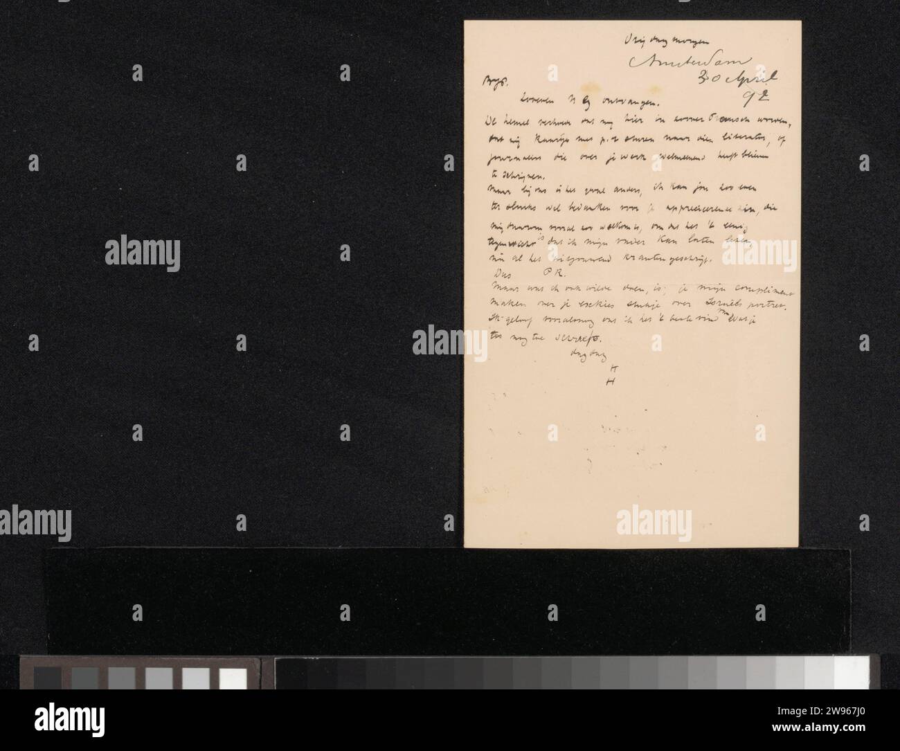 Letter to Jan Veth, Richard Nicolaüs Roland Holst, 1878 - 1925 letter ...