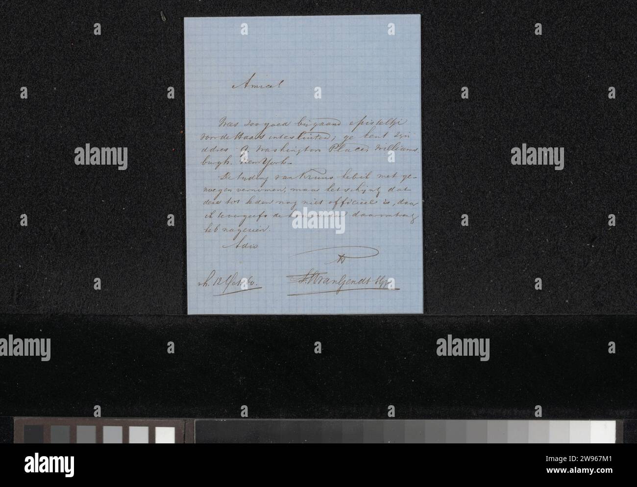 Letter to Anonymous, Frits van Gendt, 1860 letter ink writing ...