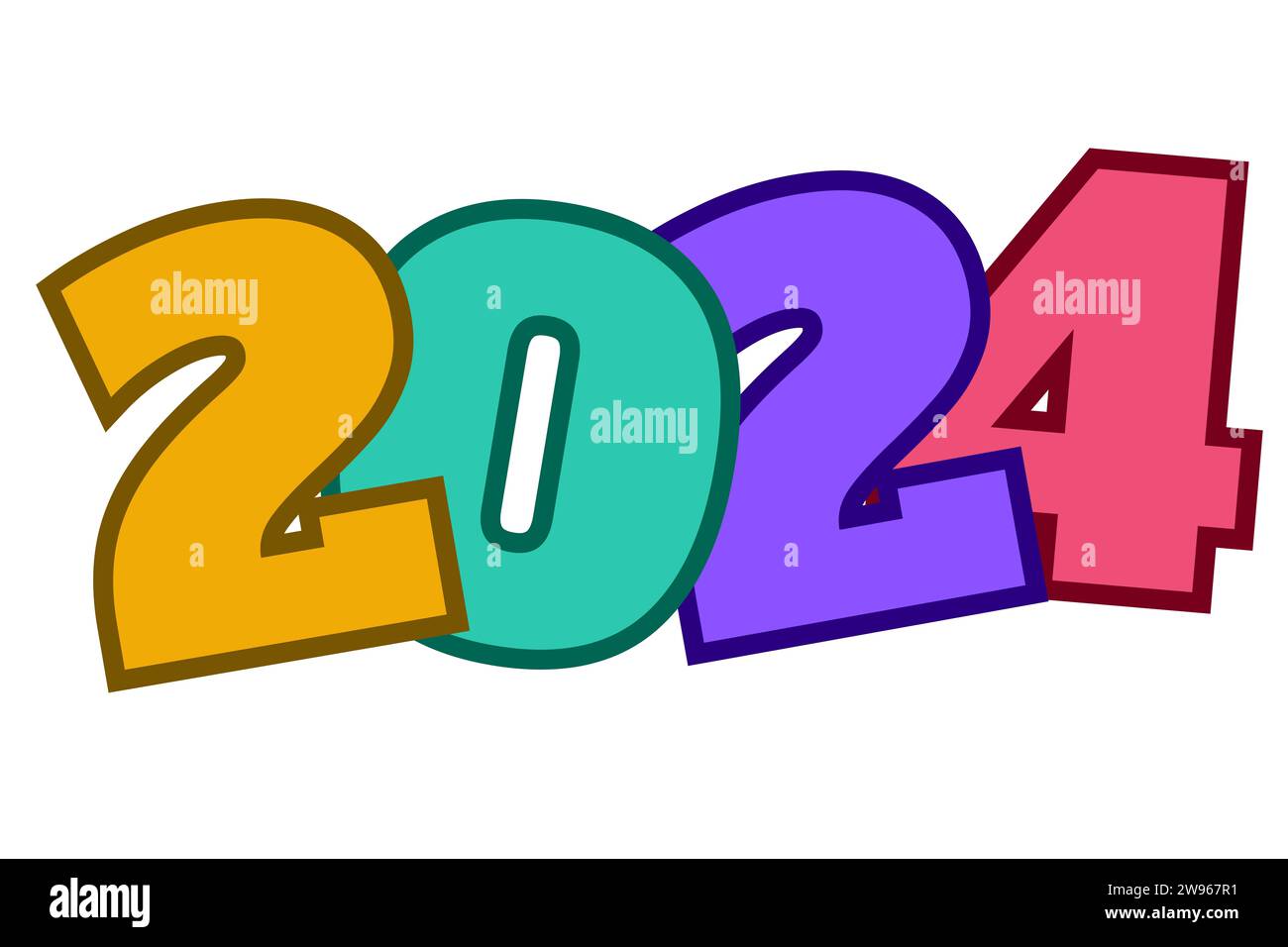 Happy new year wallpaper 2024 Cut Out Stock Images & Pictures - Alamy