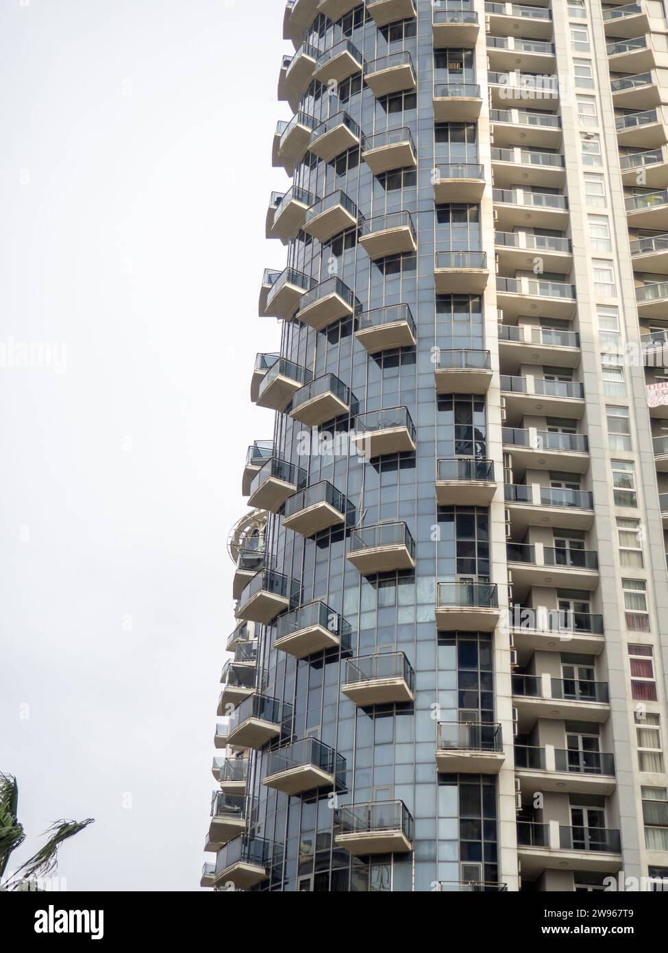 Modern urban infrastructure. Houses in Batumi. Tall buildings for ...