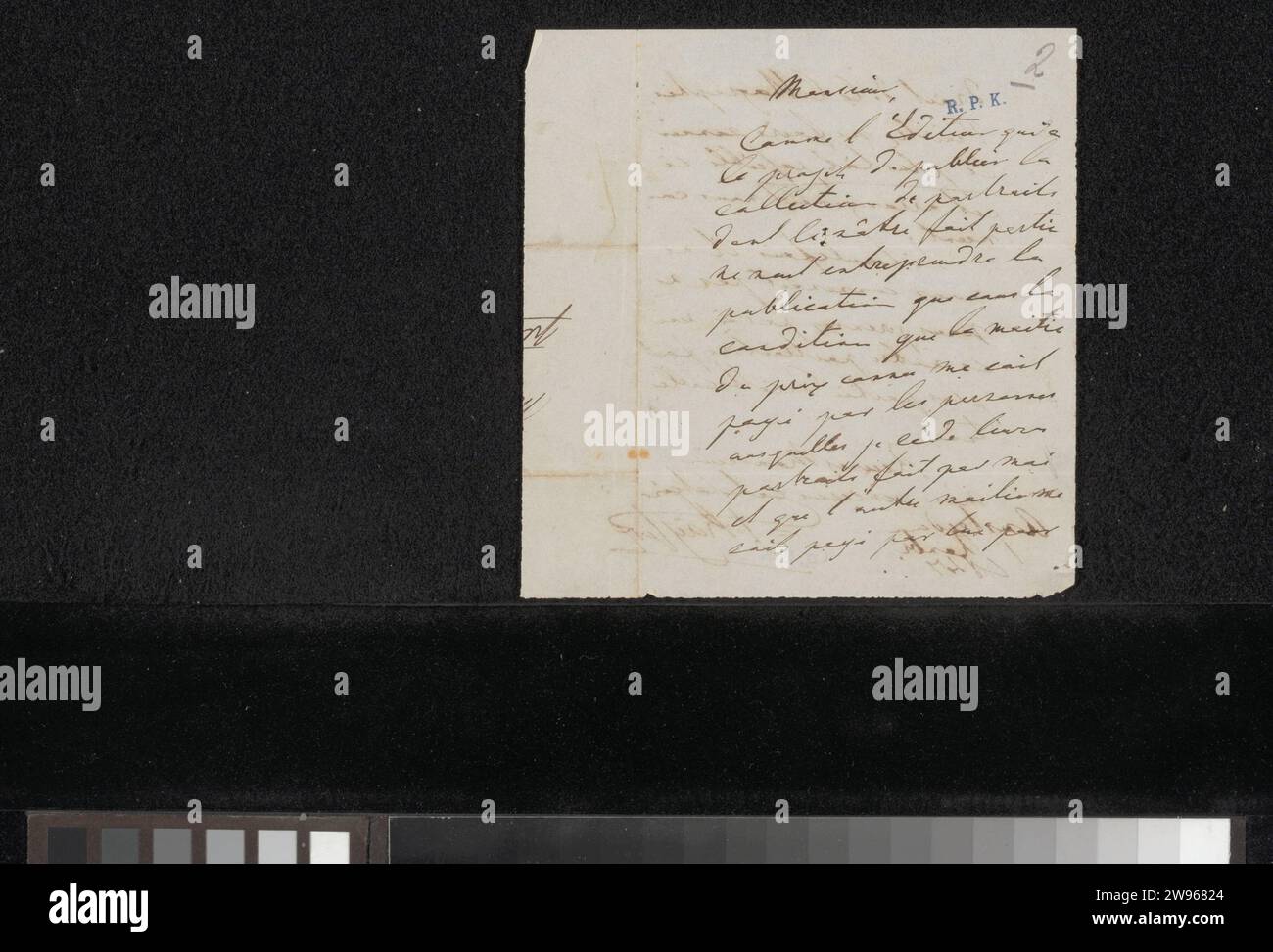 Letter to Anonymous, Joseph Kayser, 1847 letter Amsterdam paper. ink ...