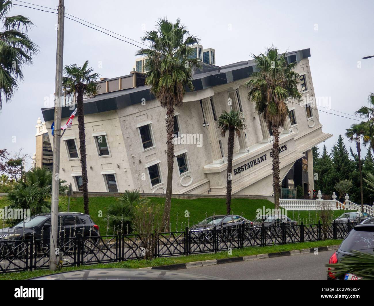 Batumi, Georgia. 12.20.2023 Senate restaurant in Batumi. Restaurant of ...