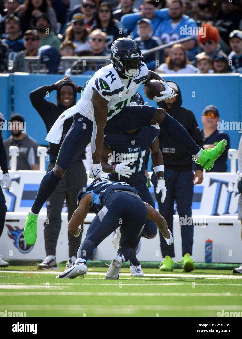 Nashville, Tennessee, USA. 24th Dec, 2023. Seattle Seahawks wide ...