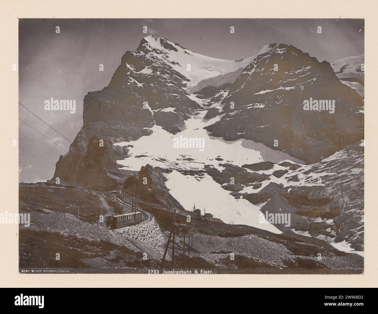 Jungfraubahn railway at the Eiger, Anonymous, 1912 - 1920 photograph ...