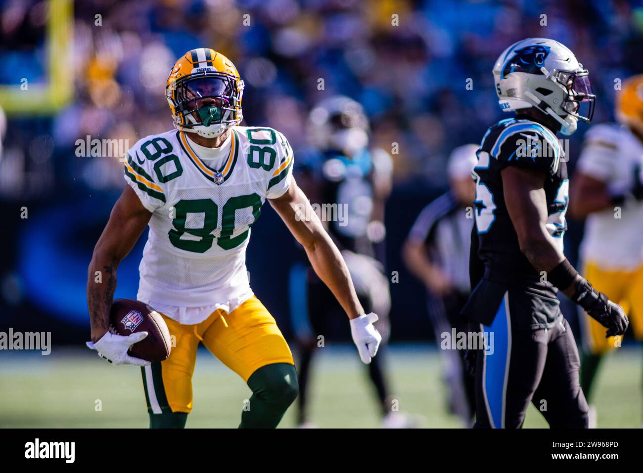 Charlotte, NC, USA. 24th Dec, 2023. Green Bay Packers wide receiver Bo ...