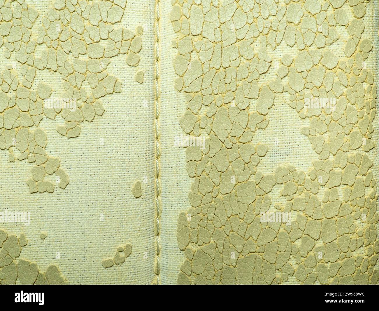 Background made of peeled faux leather. Seams on the material. Old ...