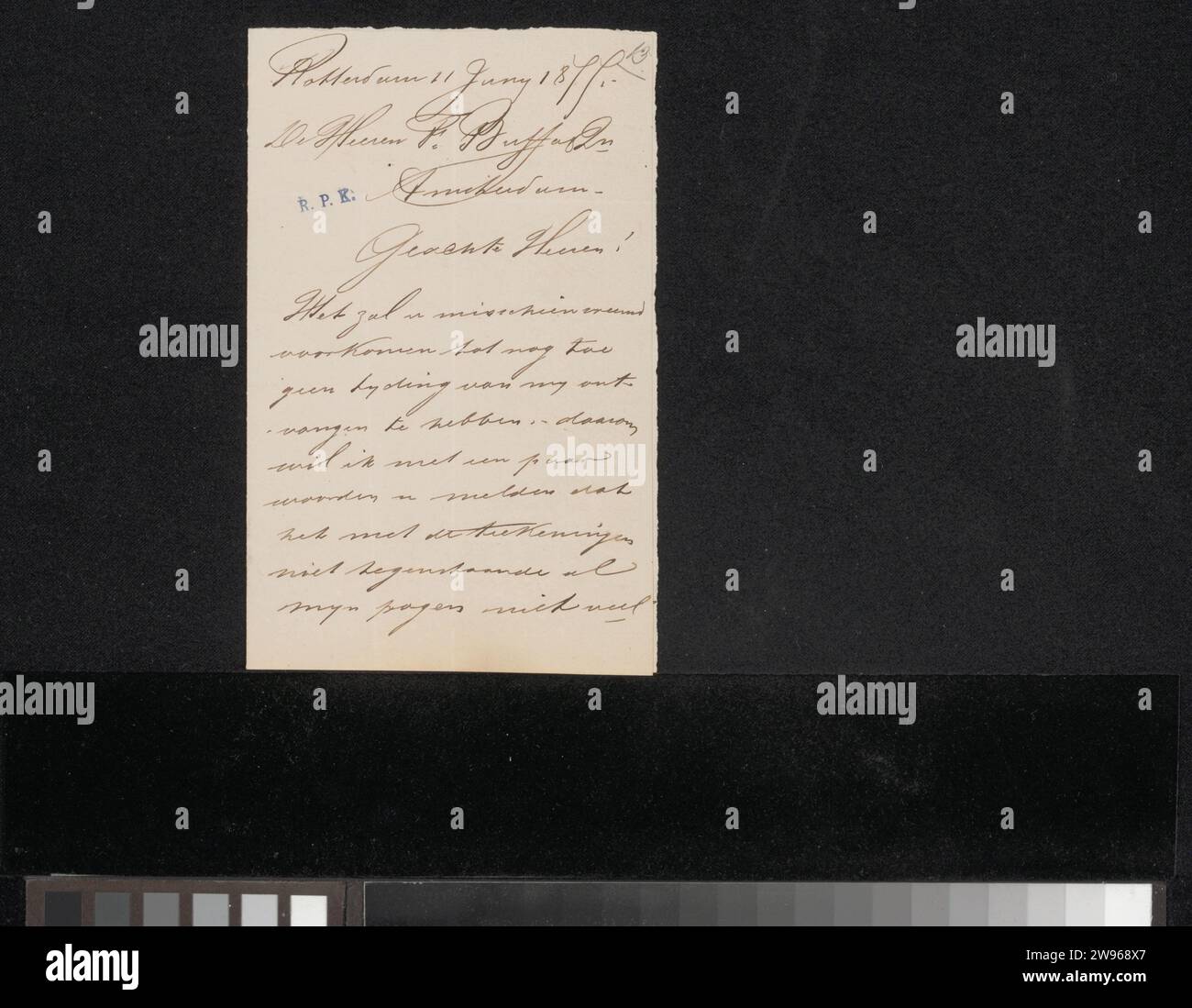 Letter to Frans Buffa and Sons, Charles Rochussen, 1877 letter ...