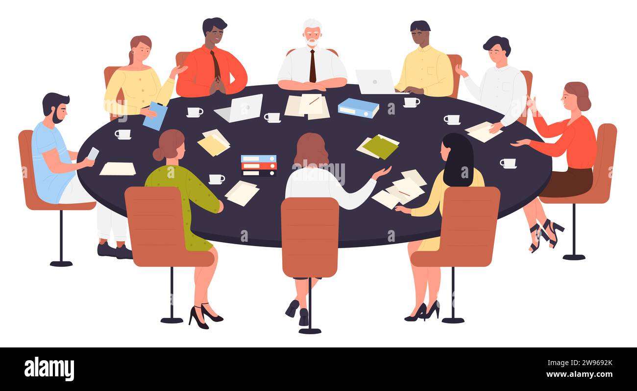 People around table meeting circle hi-res stock photography and images ...