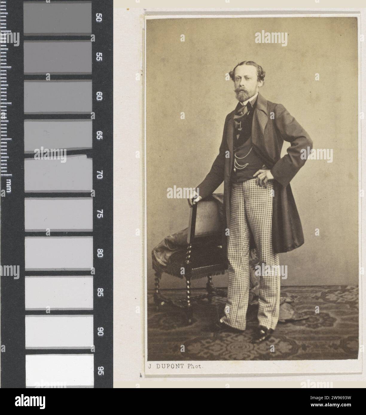 Portrait of the painter Gustave Louis Marie Pieron, back, Joseph DUPONT ...
