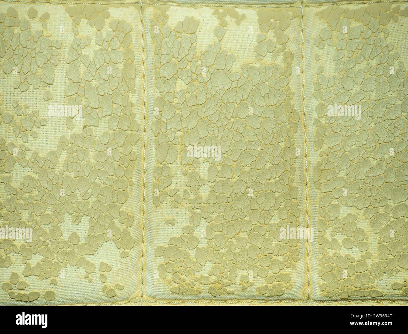 Background made of peeled faux leather. Seams on the material. Old ...