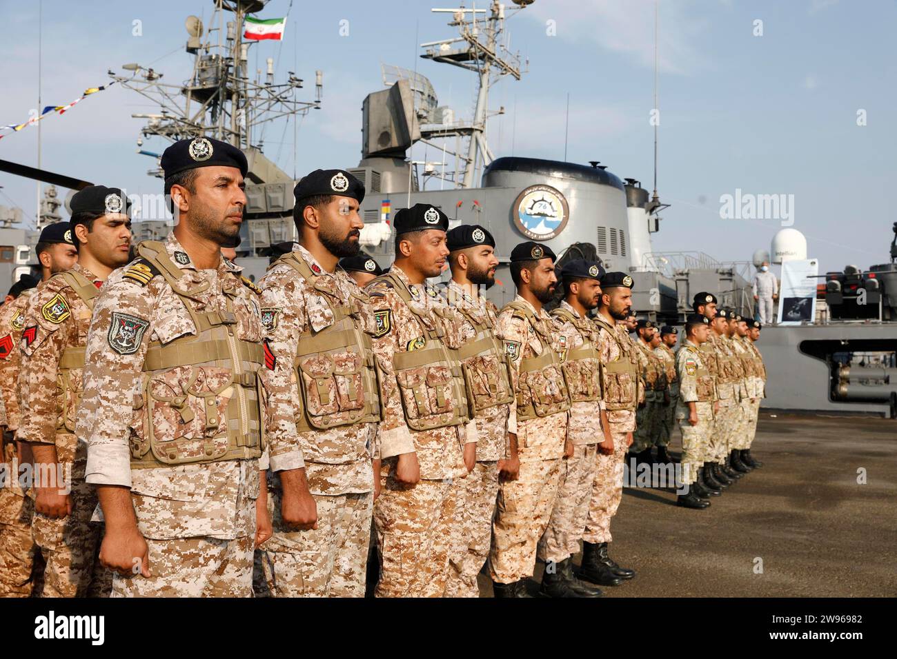 December 24, 2023, Konarak port, Sistan and Baluchestan, Iran: Soldiers ...