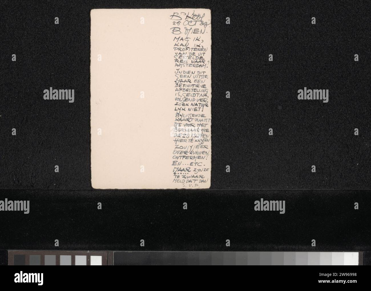 Letter to Mien Cambier van Nooten, Dick Ket, 1939 letter Bennekom ...