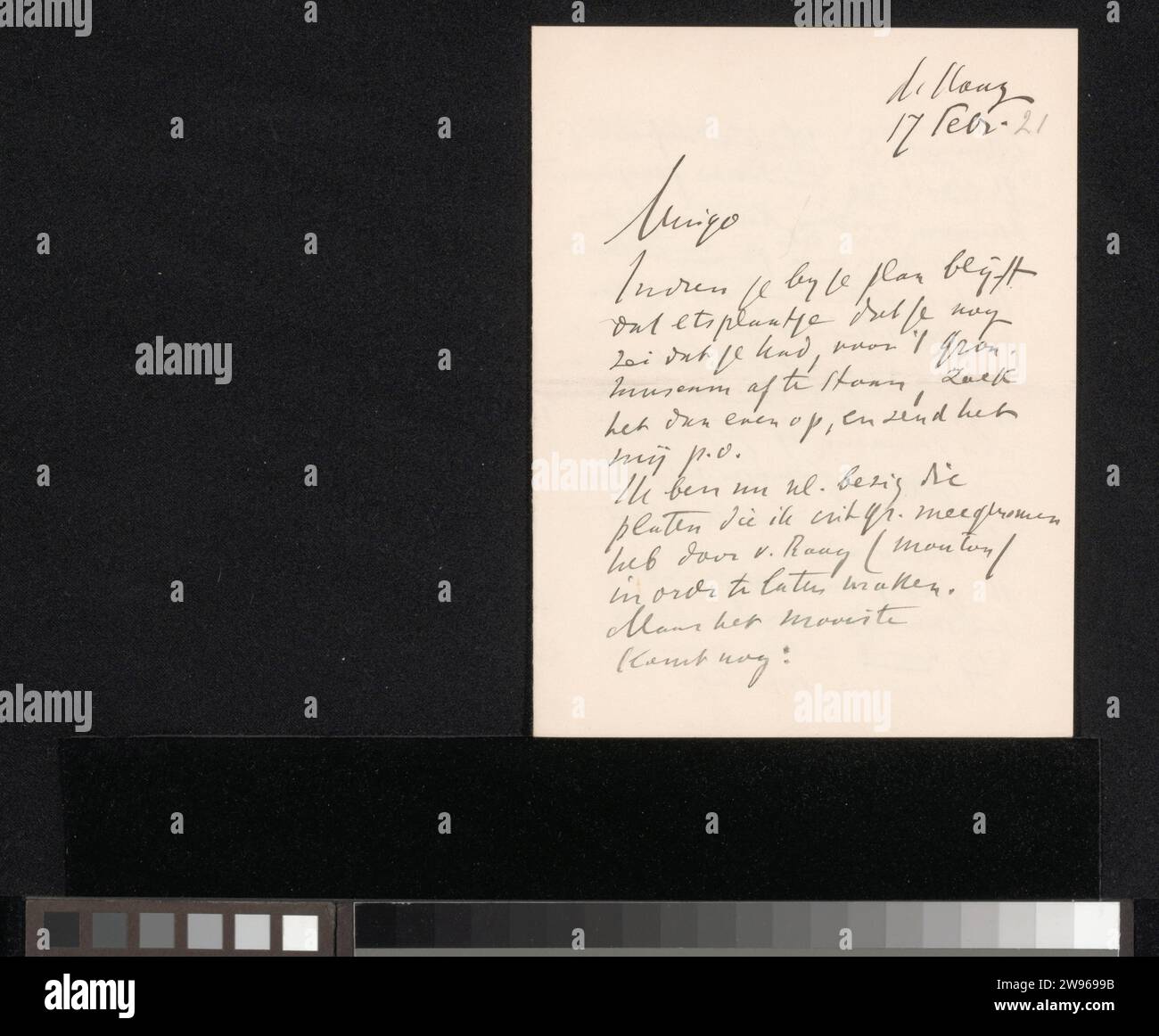 Letter to Jan Veth, Isaac Israels, 1875 - 1925 letter Dated 17 February ...