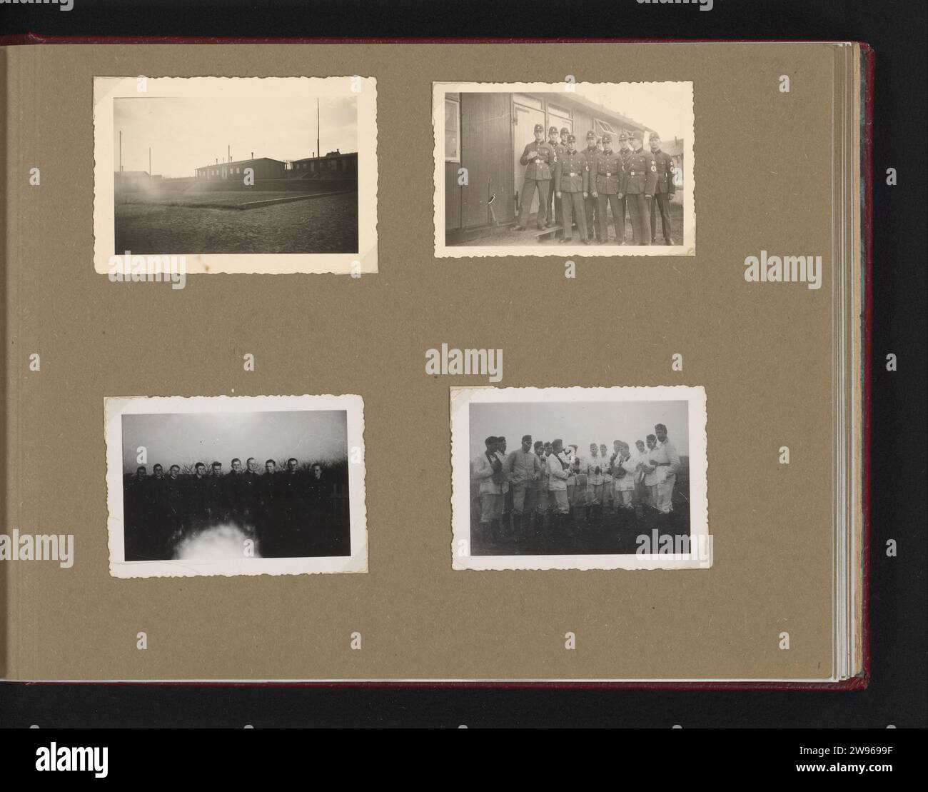 Group photos, Anonymous, 1939 - 1943 photograph Album magazine with four photos of groups of ...