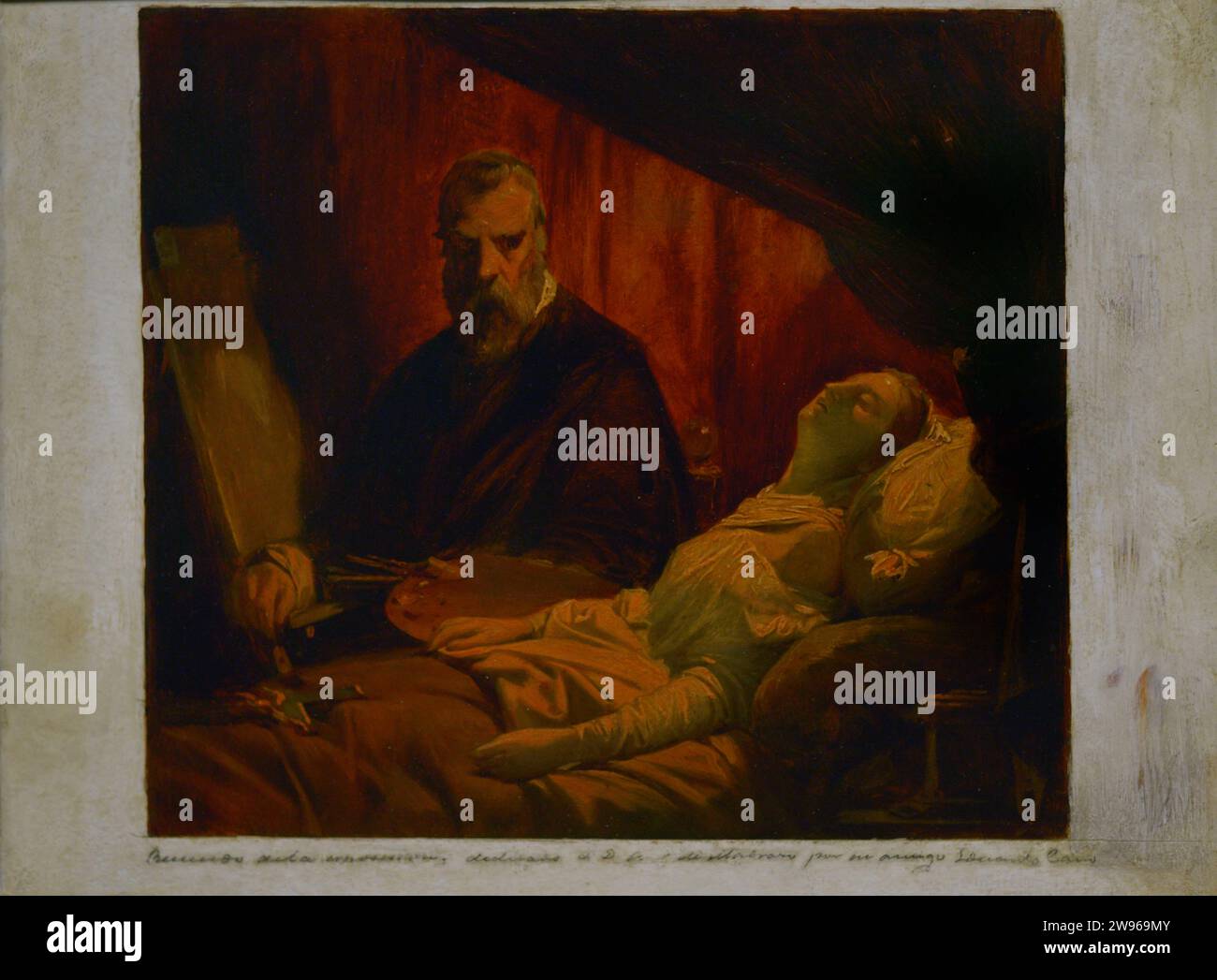 Eduardo Cano (1823-1897). Spanish painter. Tintoretto painting his dead ...