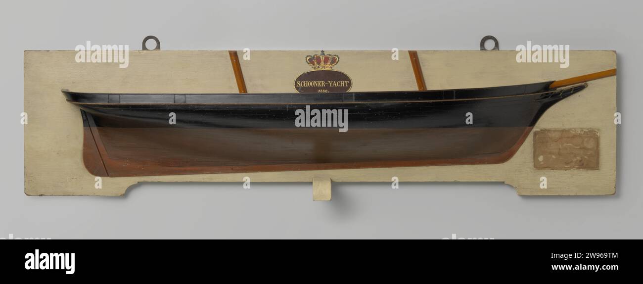 Half Model of a Schoonder Yacht, Rijkswerf Vlissingen, 1850 ship model ...