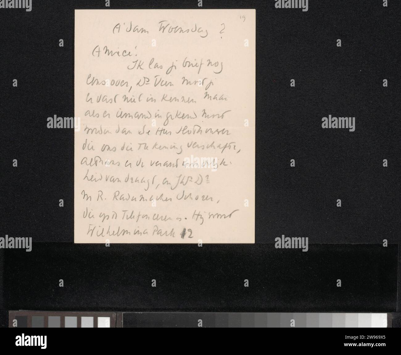 Letter to Willem Bogtman, Richard Nicolaüs Roland Holst, 1923 letter ...